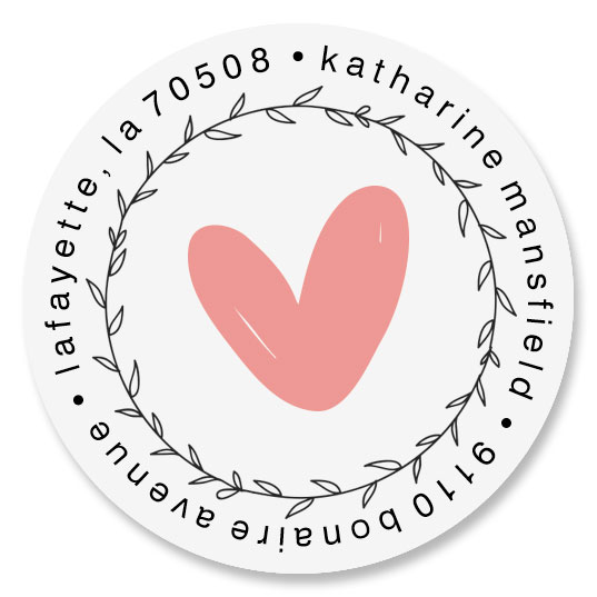 Love Mail Round Address Labels | Current Catalog