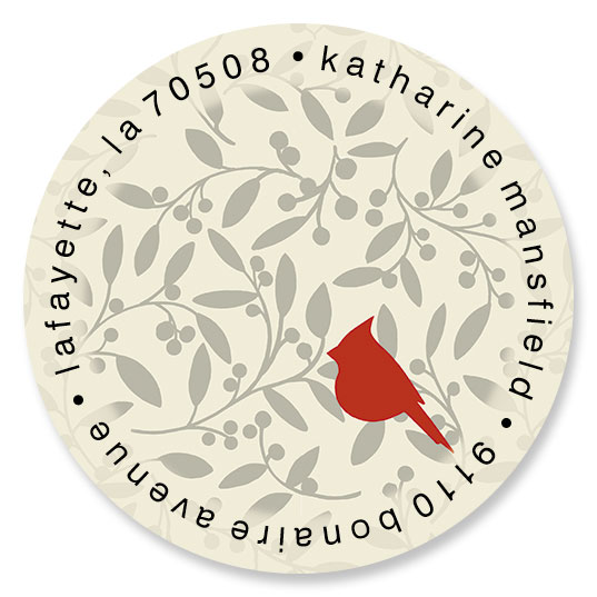 Cardinal Morning Round Address Labels | Current Catalog