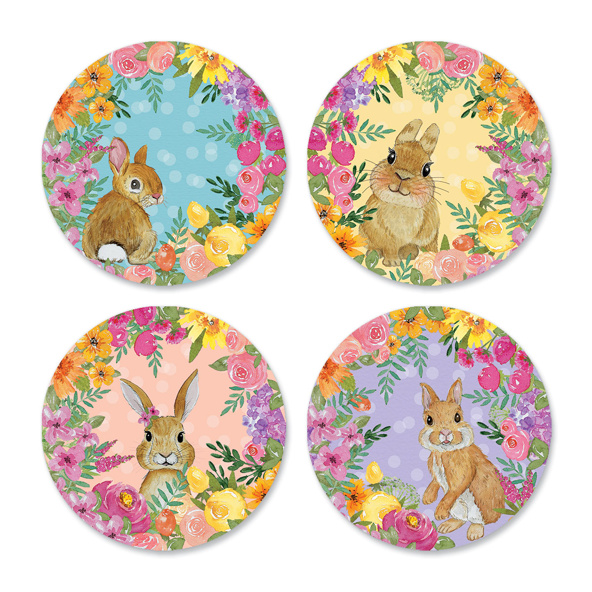 Bunny Colors Envelope Seals (4 Designs) | Current Catalog