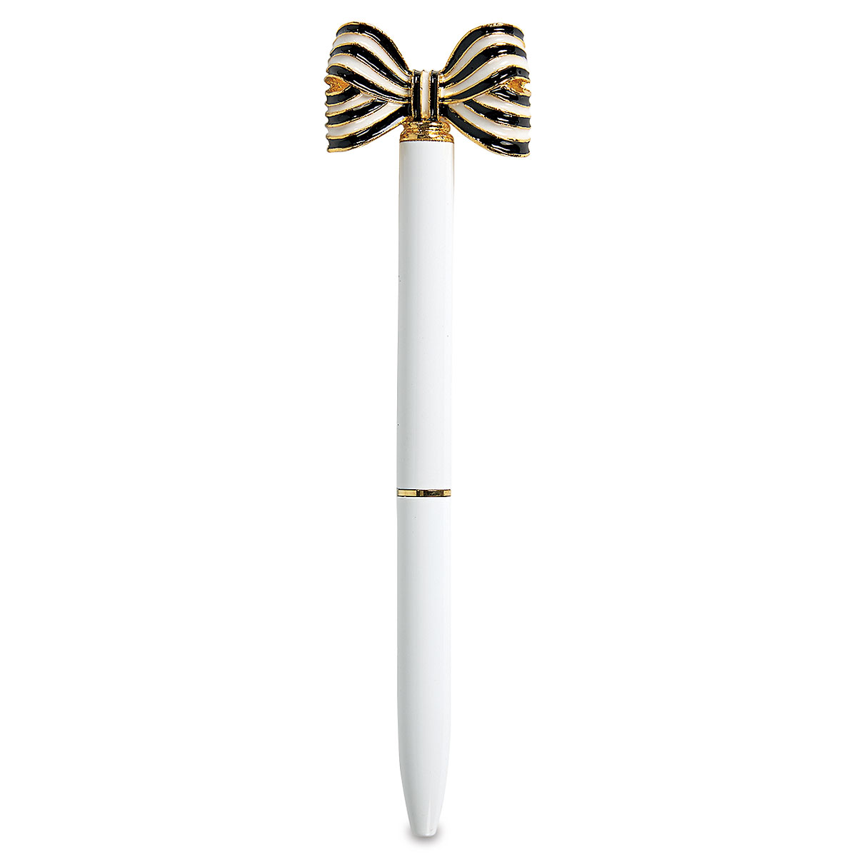 White Pen with Striped Bow | Current Catalog