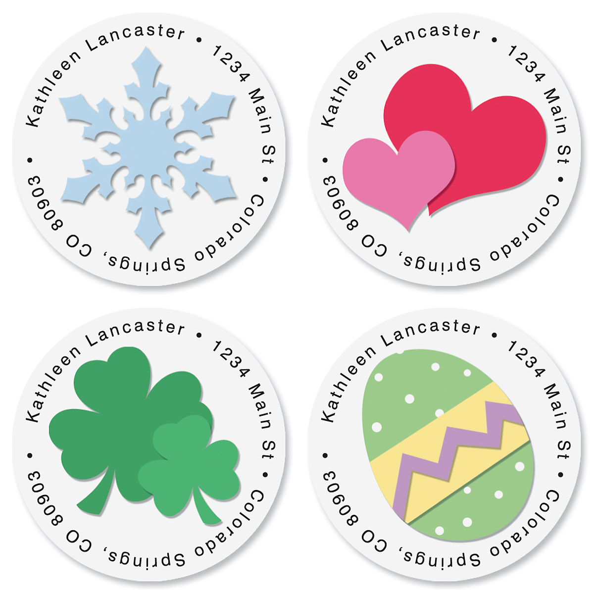 Year Round Round Address Labels | Current Catalog