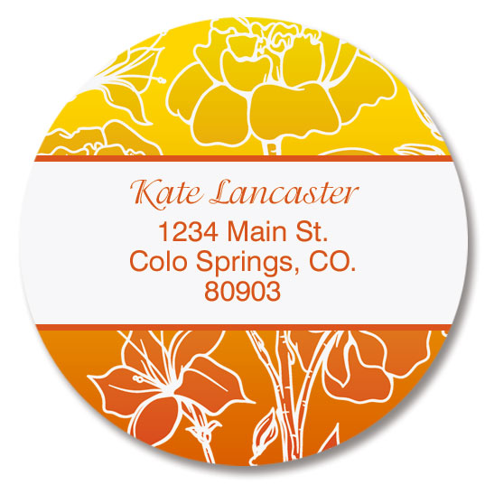 Sunny Round Address Labels | Current Catalog