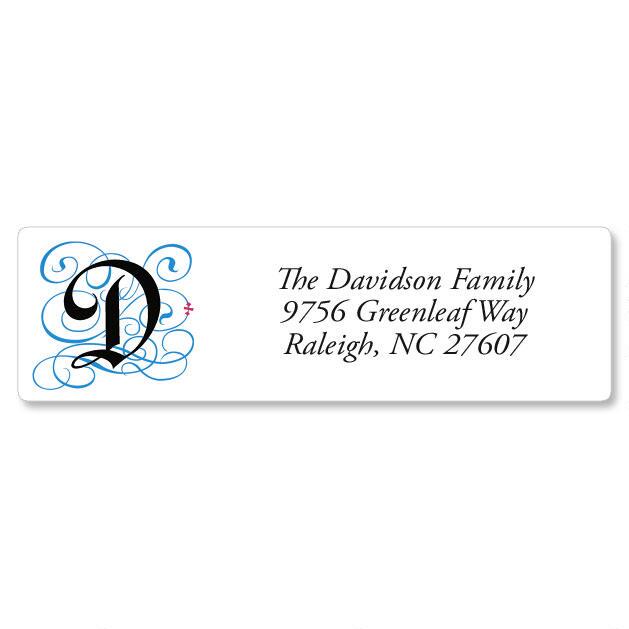Gothic Monogram Classic Address Labels | Current Catalog