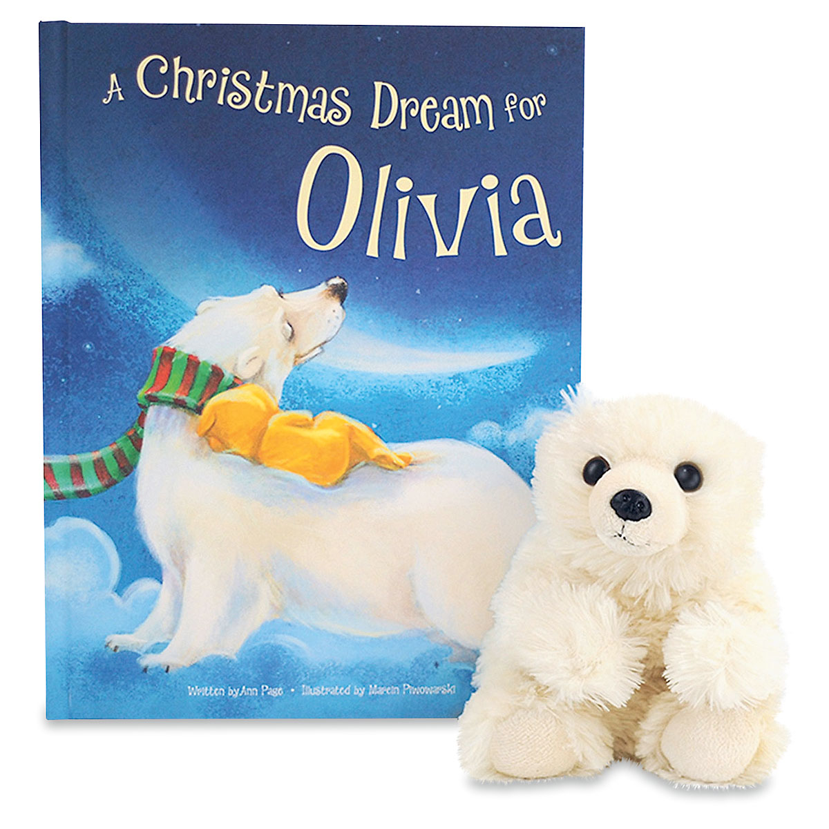 A Christmas Dream For Me Personalized Storybook with Plush Polar Bear ...