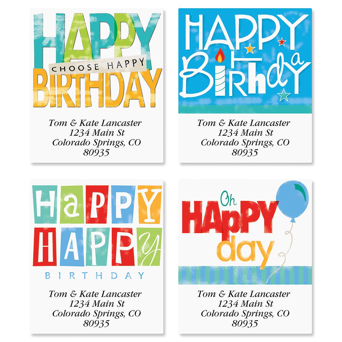 Happy Birthday Select Address Labels | Current Catalog