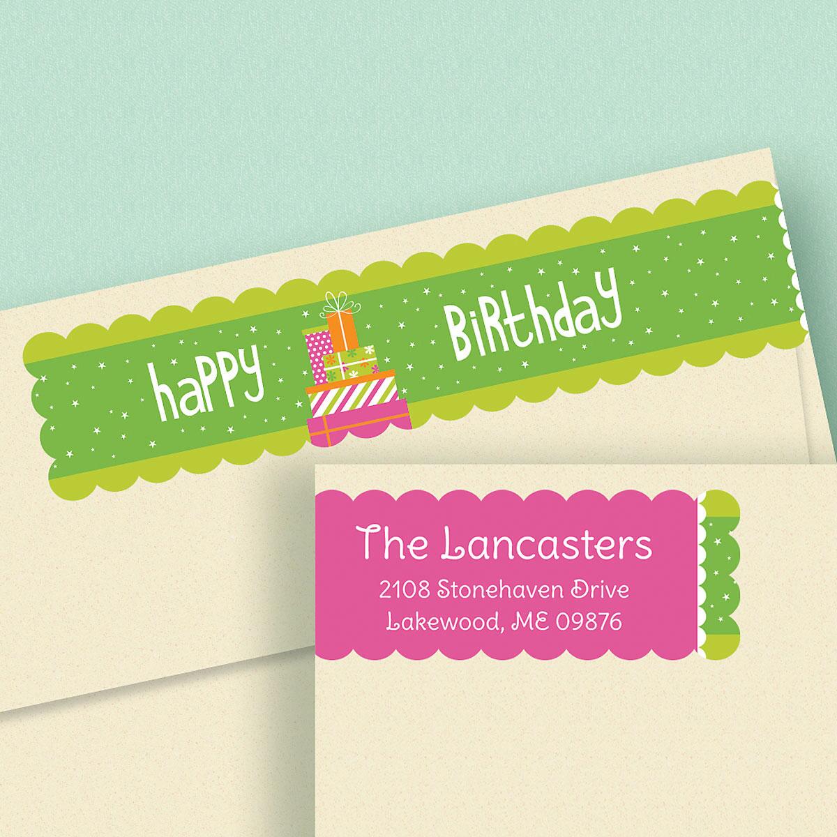 Happy Day Wrap Around Address Labels | Current Catalog