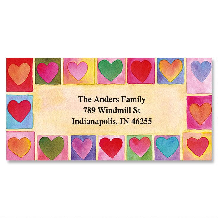 Hearts On Parade Border Label | Current Catalog