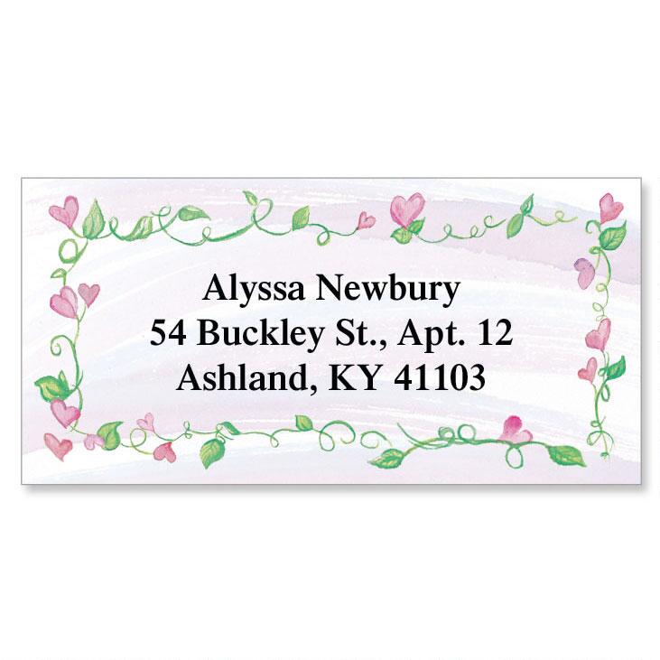 Hearts & Vines Border Address Labels | Current Catalog