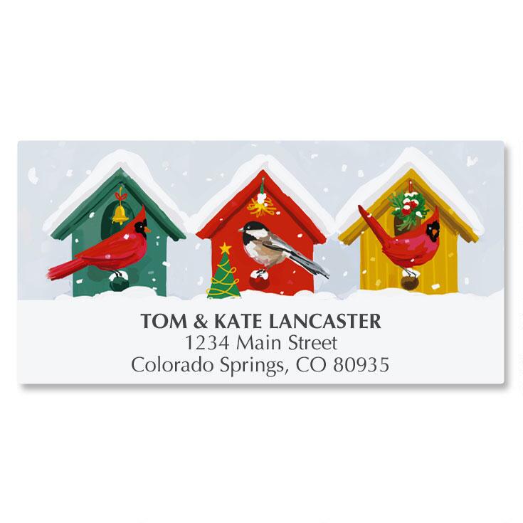 Holiday Birdhouse Deluxe Address Labels | Current Catalog