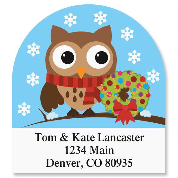 Holiday Hoot Diecut Address Labels | Current Catalog
