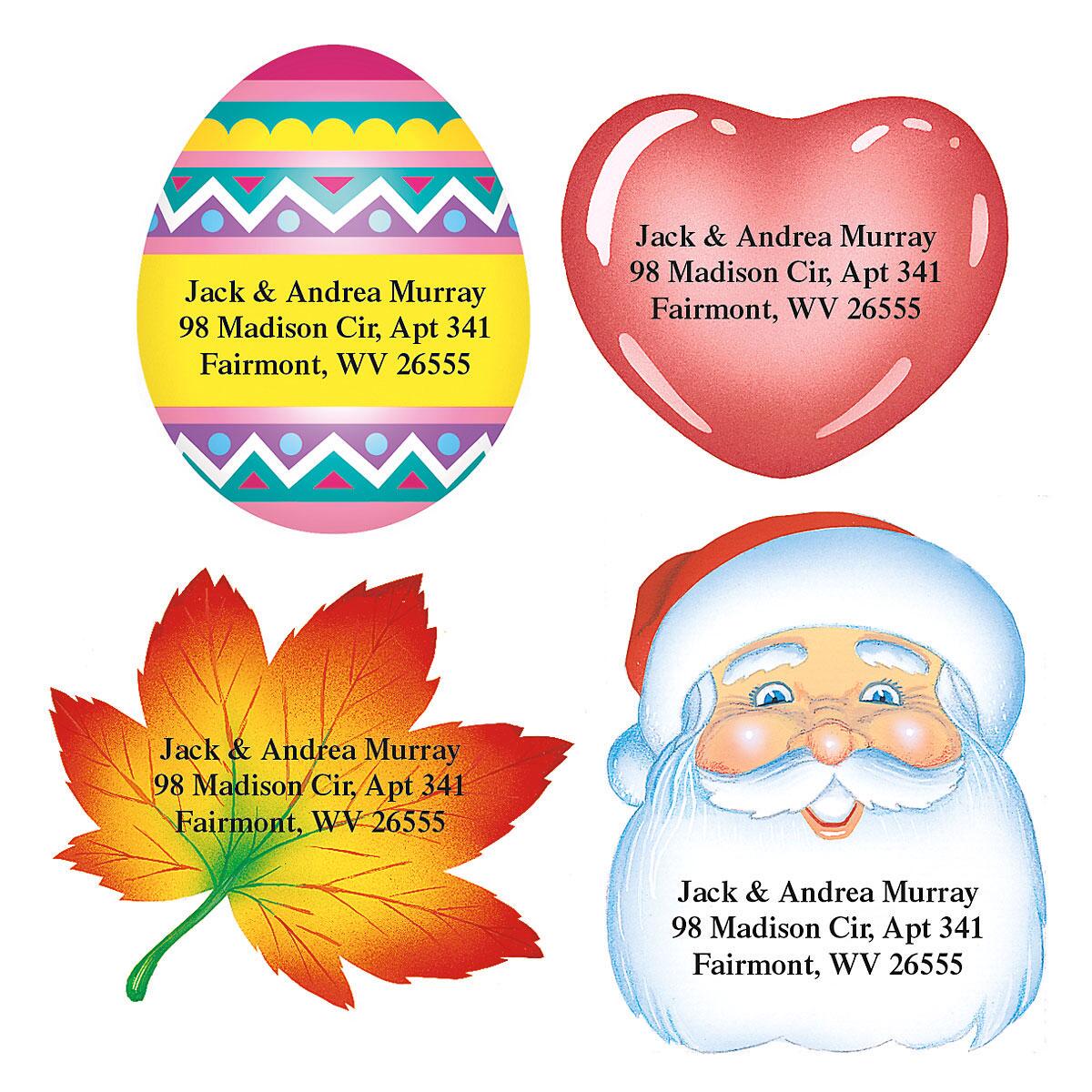Holidays Year-Round Diecut Address Labels | Current Catalog
