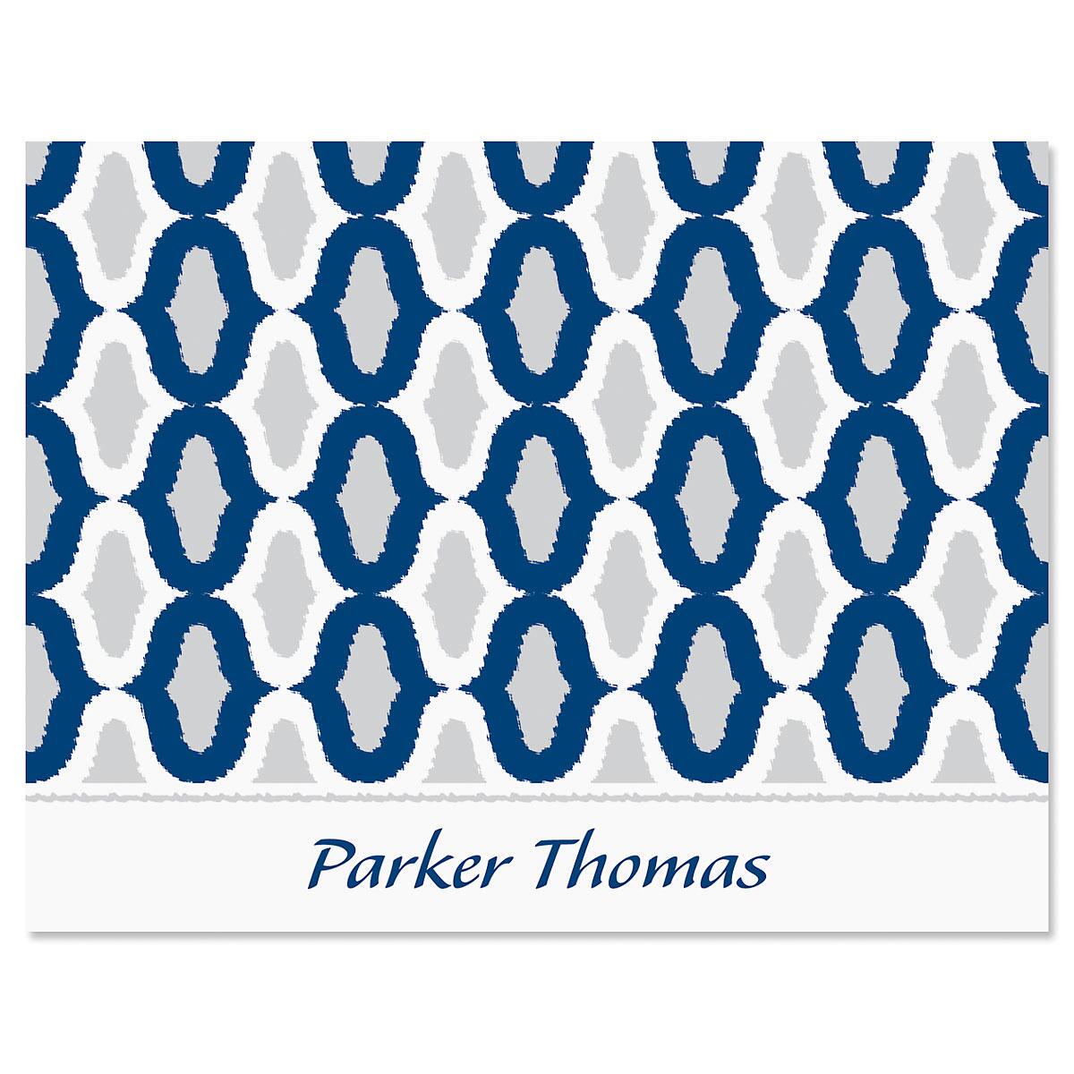 Ikat Personalized Personalized Note Cards | Current Catalog