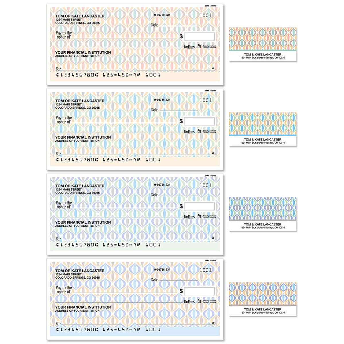 Ikat Single Checks With Matching Address Labels | Current Catalog