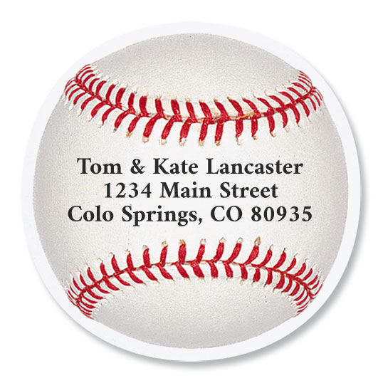 Baseball Diecut Return Address Labels | Current Catalog