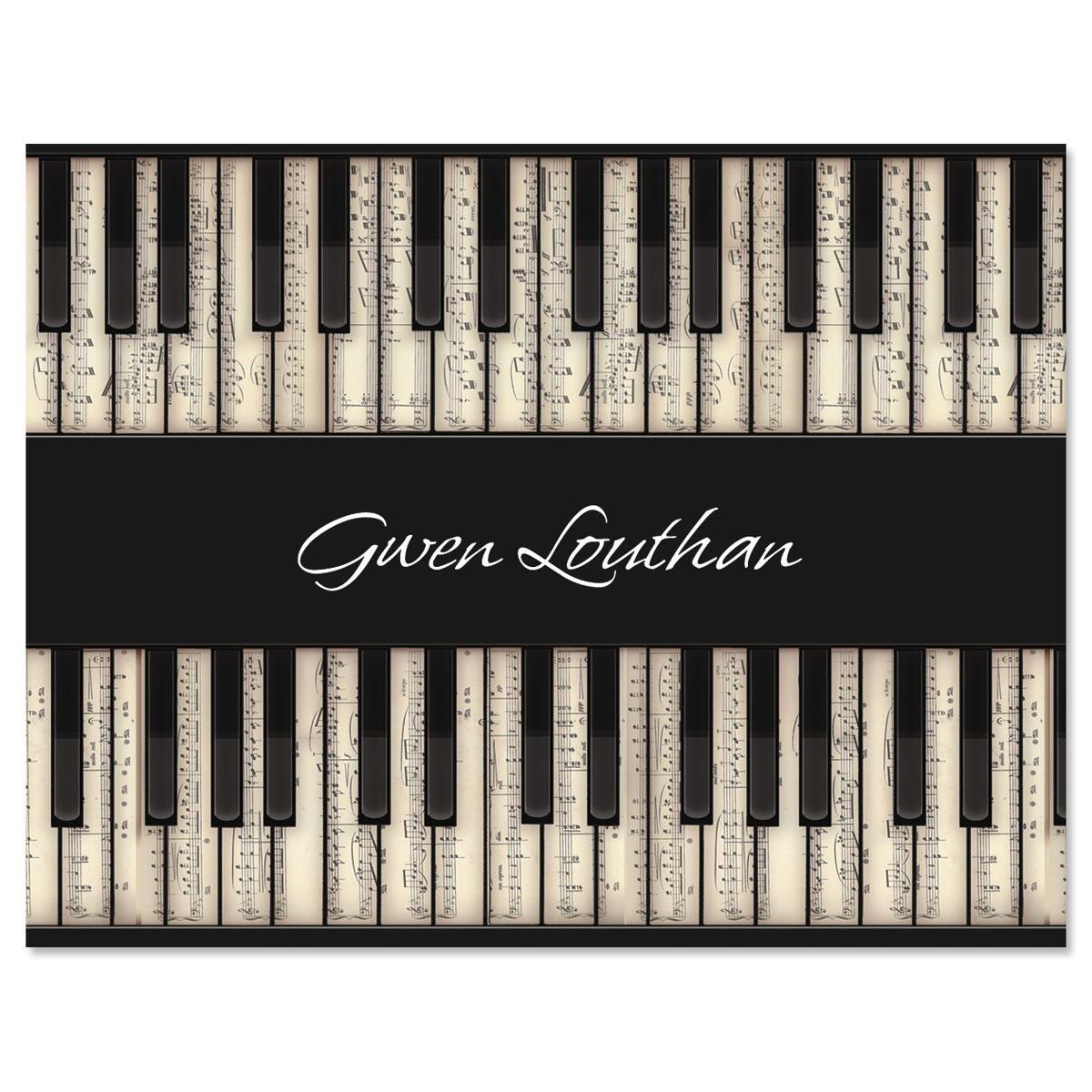 Keyboard Personalized Note Cards | Current Catalog