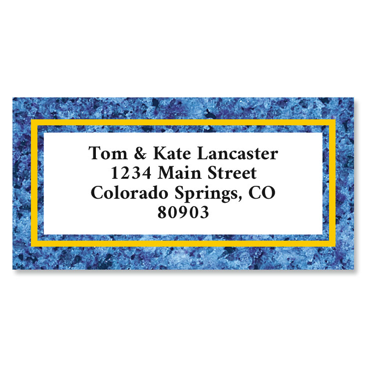 Blue Granite Border Label L142 | Current Catalog