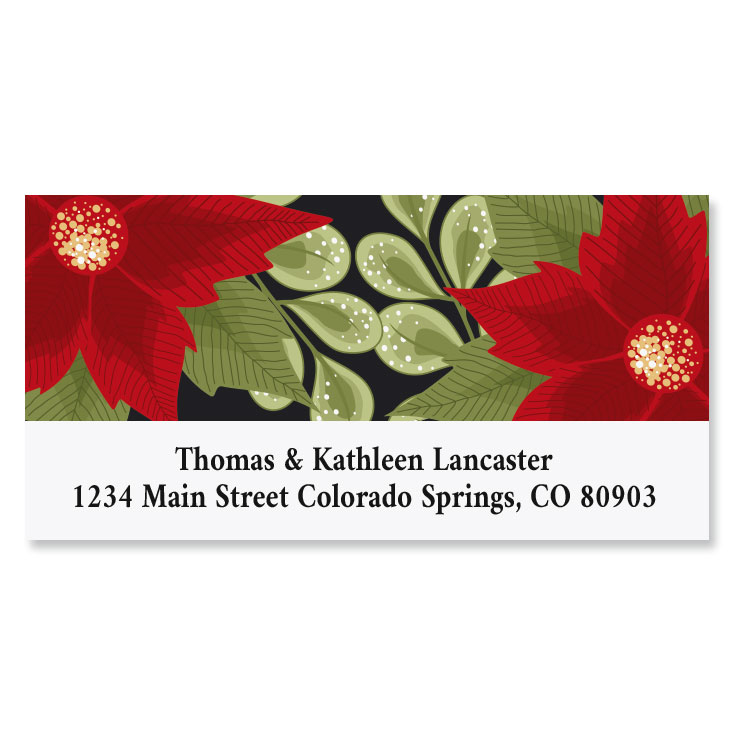 Poinsettia Deluxe Address Label | Current Catalog
