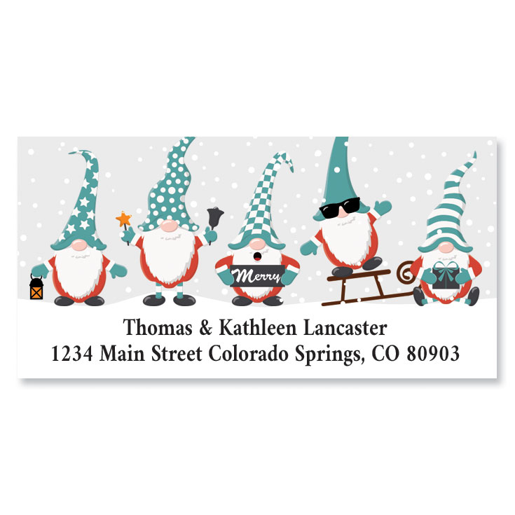 Gnome Celebration Deluxe Address Labels | Current Catalog