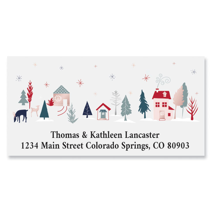 Christmas Snowfall Deluxe Address Labels | Current Catalog