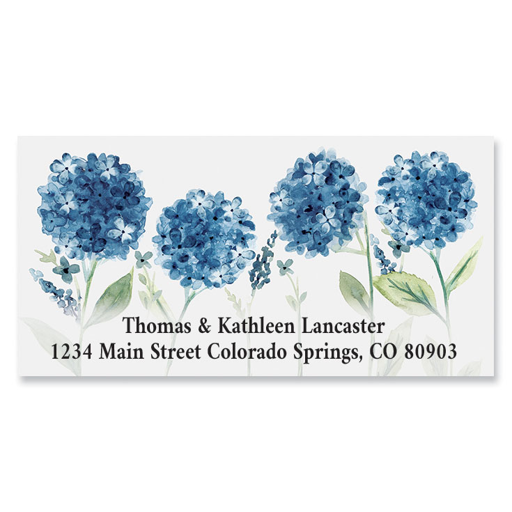 Hydrangea Flower Deluxe Address Labels | Current Catalog