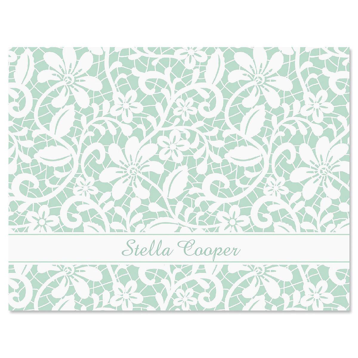 Lace Personalized Note Cards | Current Catalog