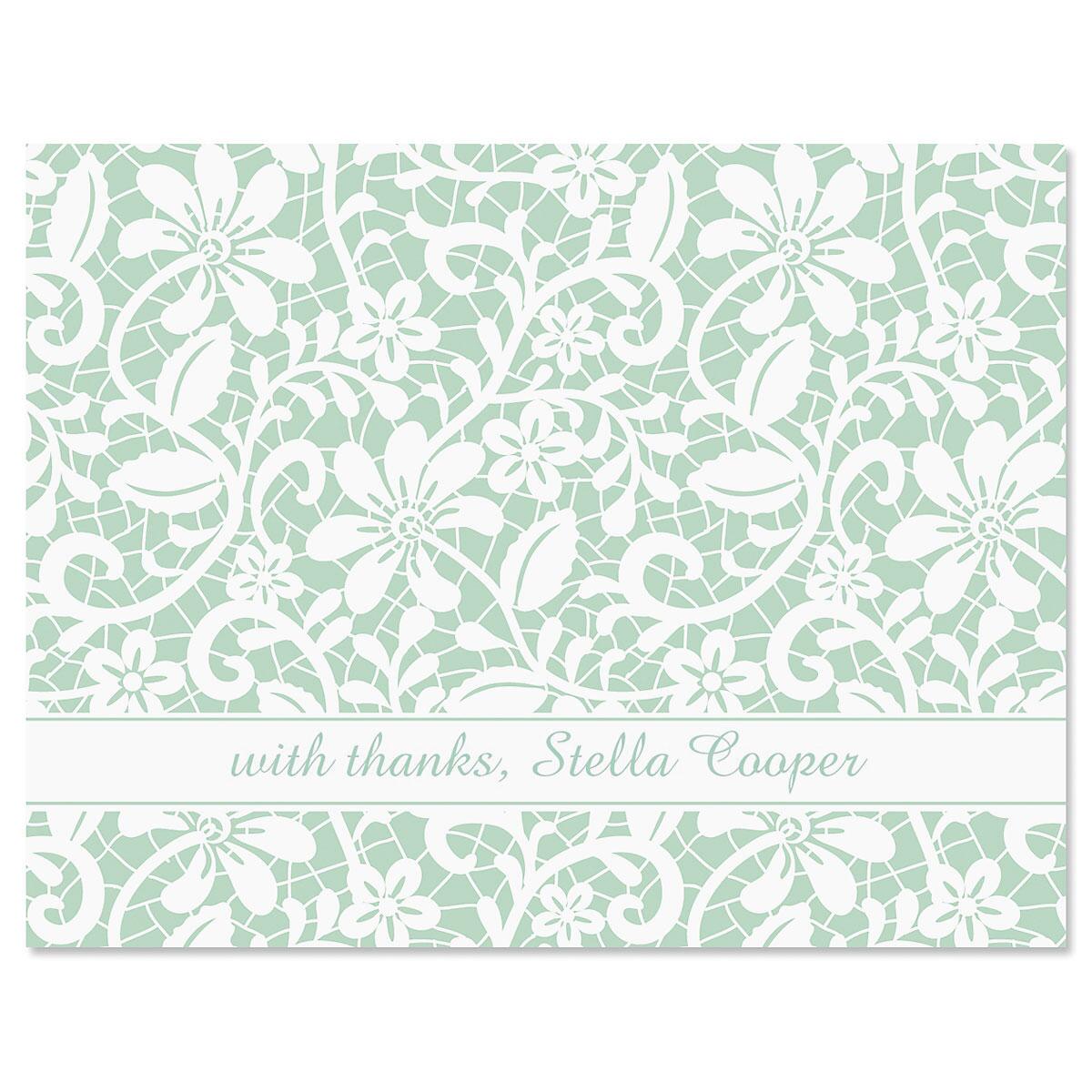 Lace Personalized Thank You Cards | Current Catalog