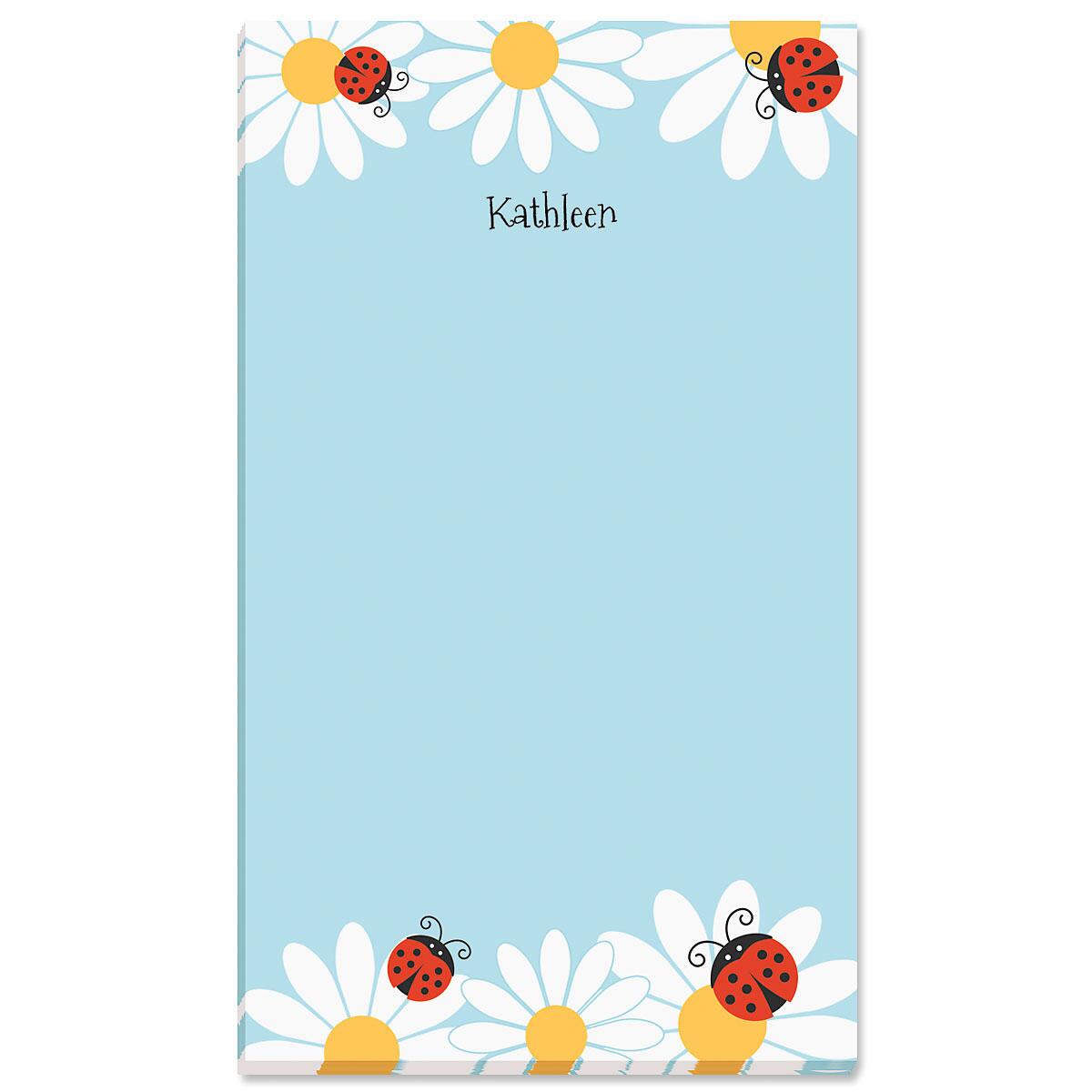 Ladybug Daisy Personalized Notepads | Current Catalog
