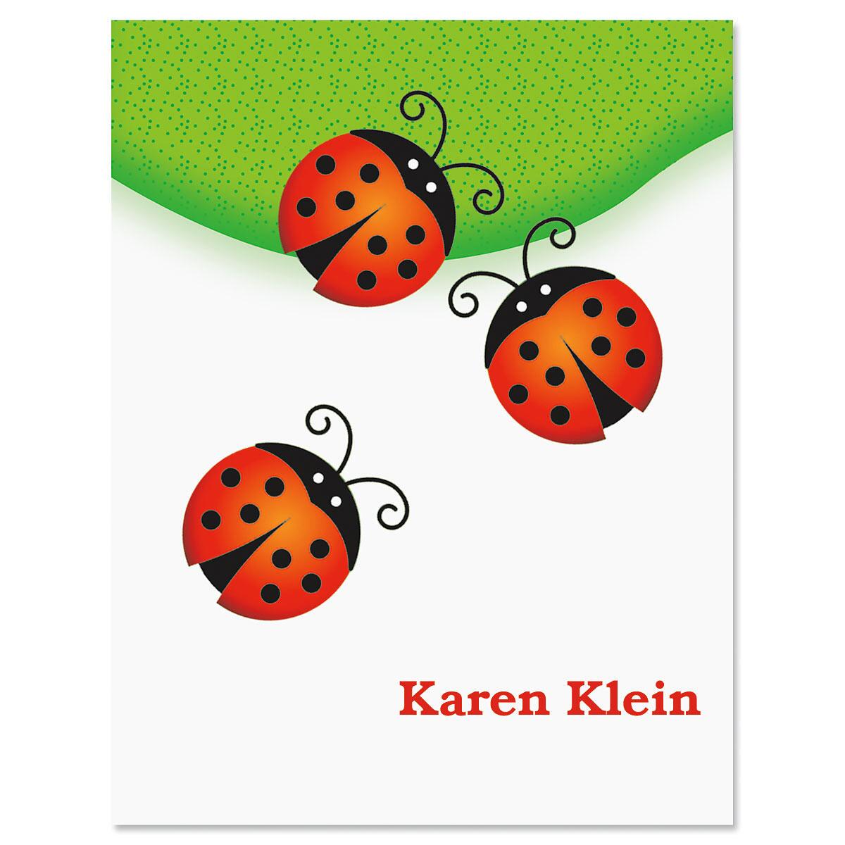 Ladybug Personalized Note Cards | Current Catalog