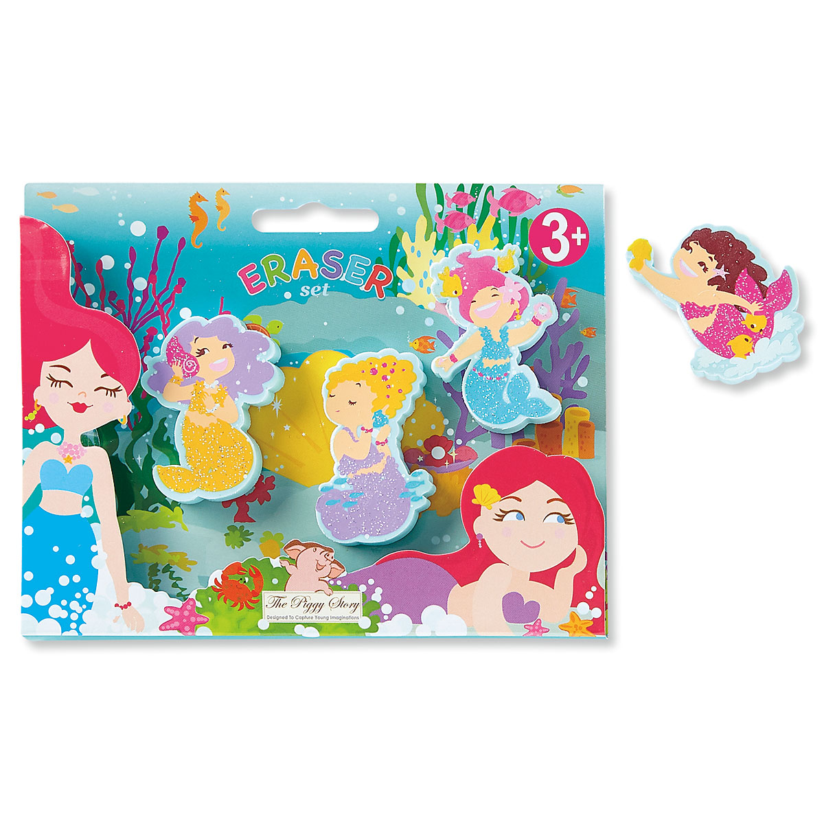 Magical Mermaid Set of Erasers | Current Catalog