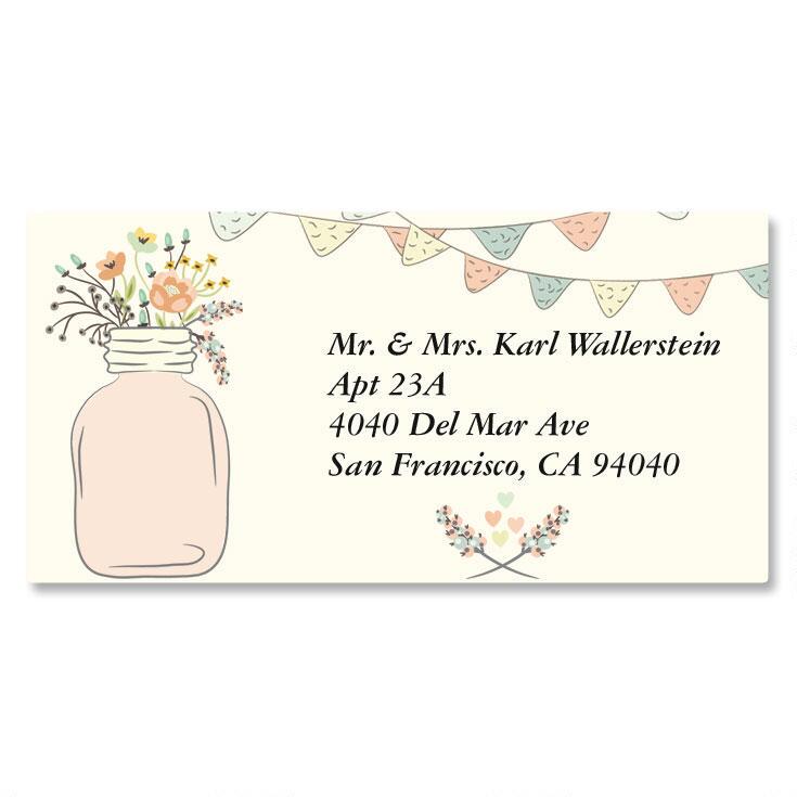 Mason Jar Border Address Labels | Current Catalog
