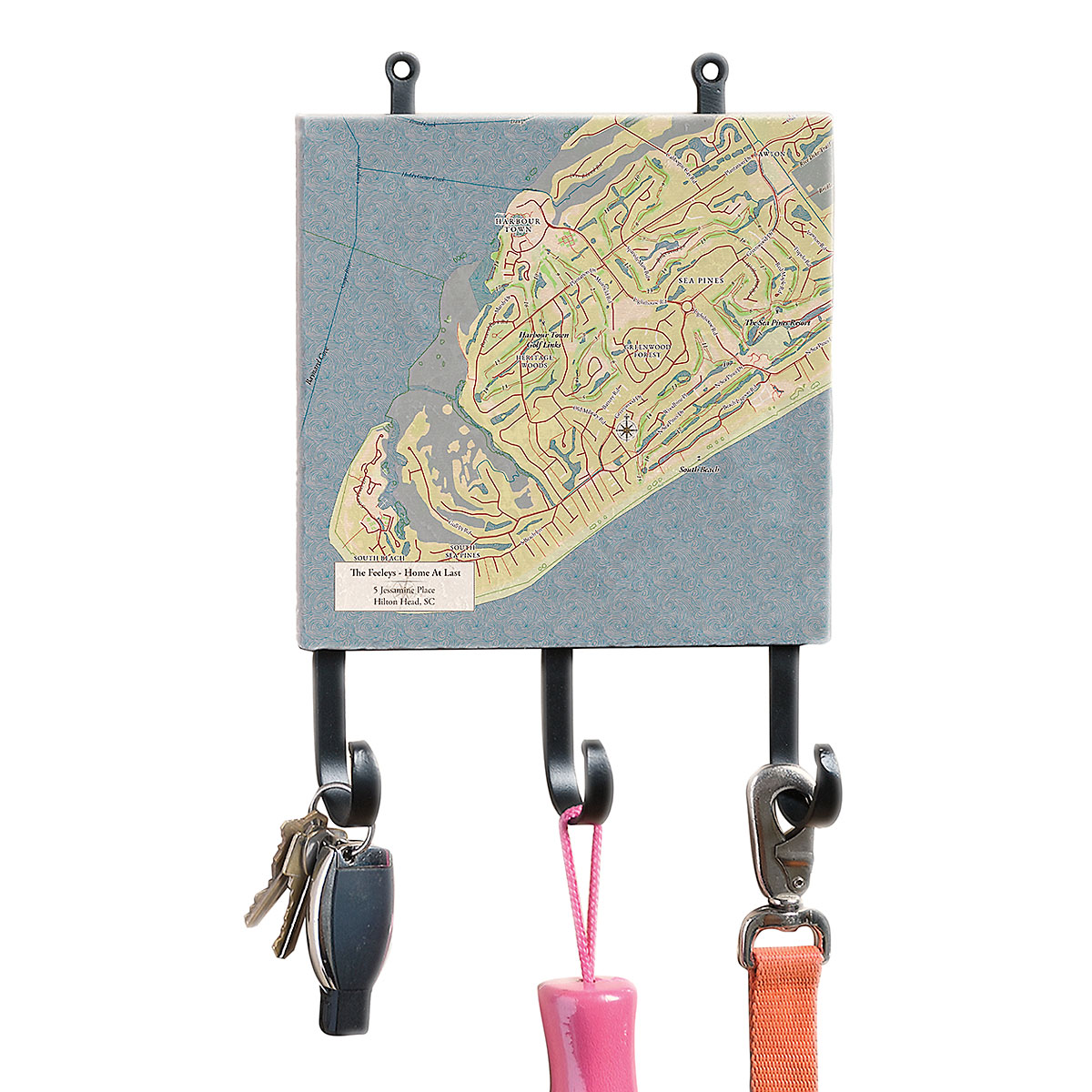 Classic Map Personalized Wall Hooks | Current Catalog