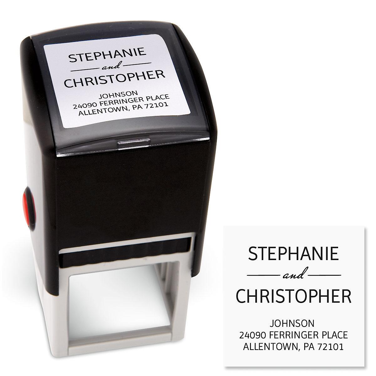 Modern Square Self Inking Address Stamp | Current Catalog