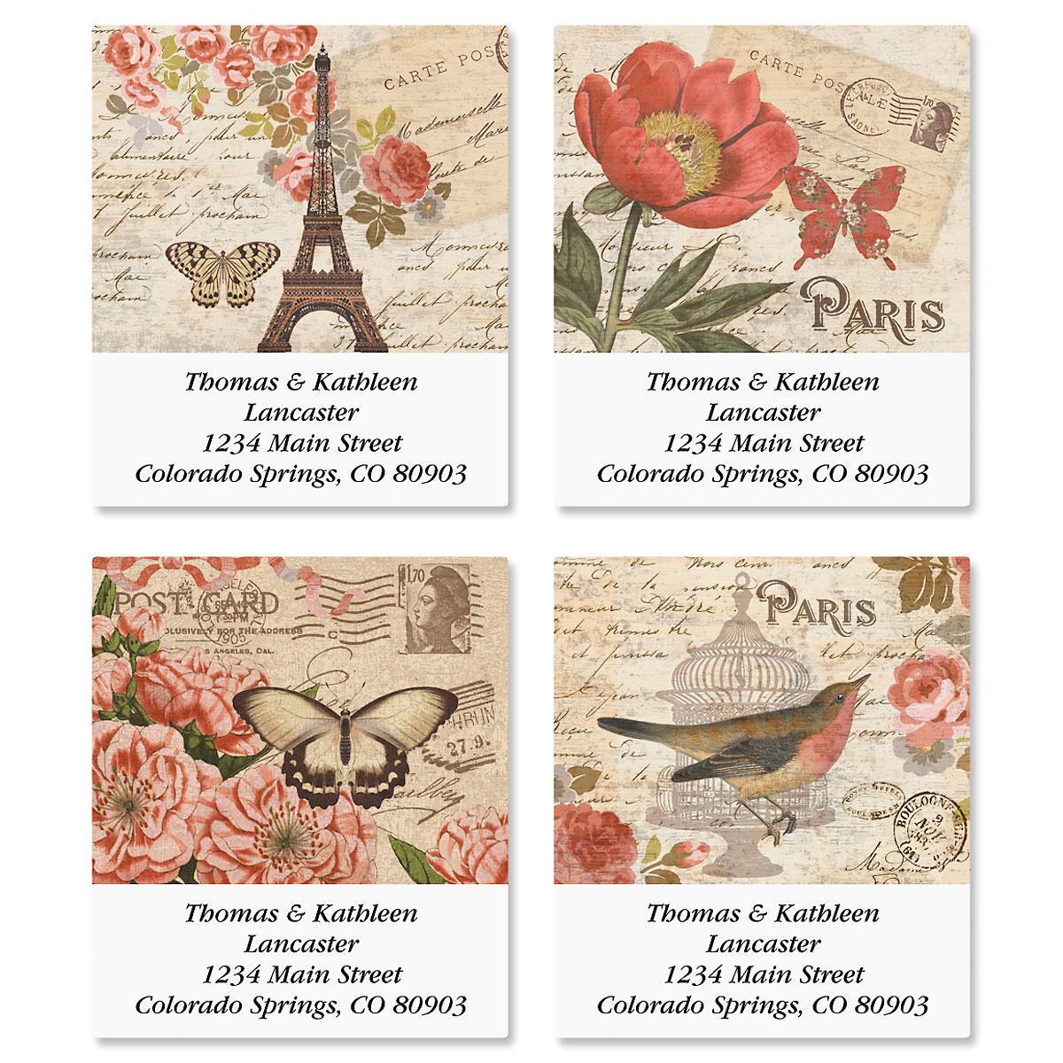 Parisian Postcard Select Address Labels | Current Catalog