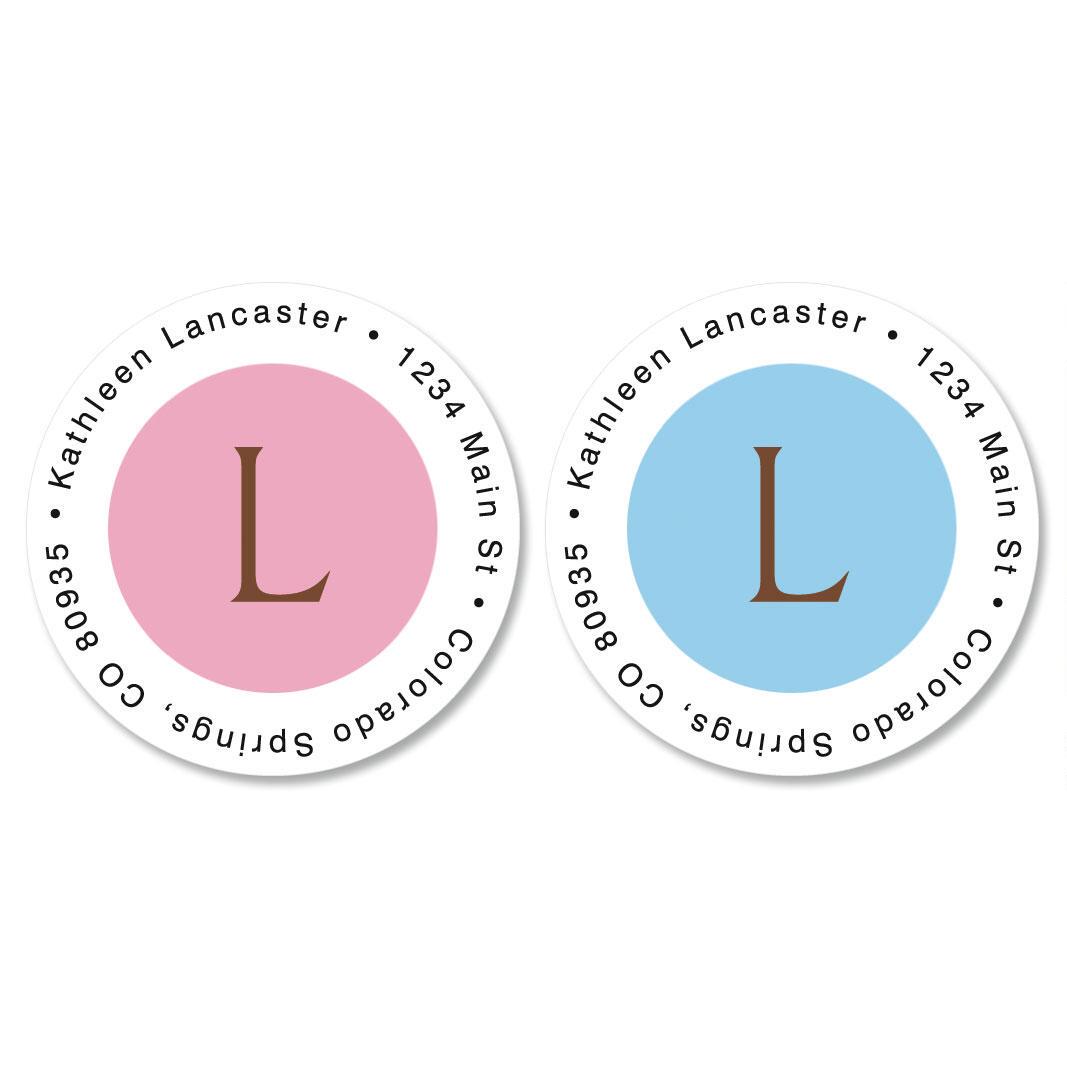 Pastel Dots Round Address Labels | Current Catalog