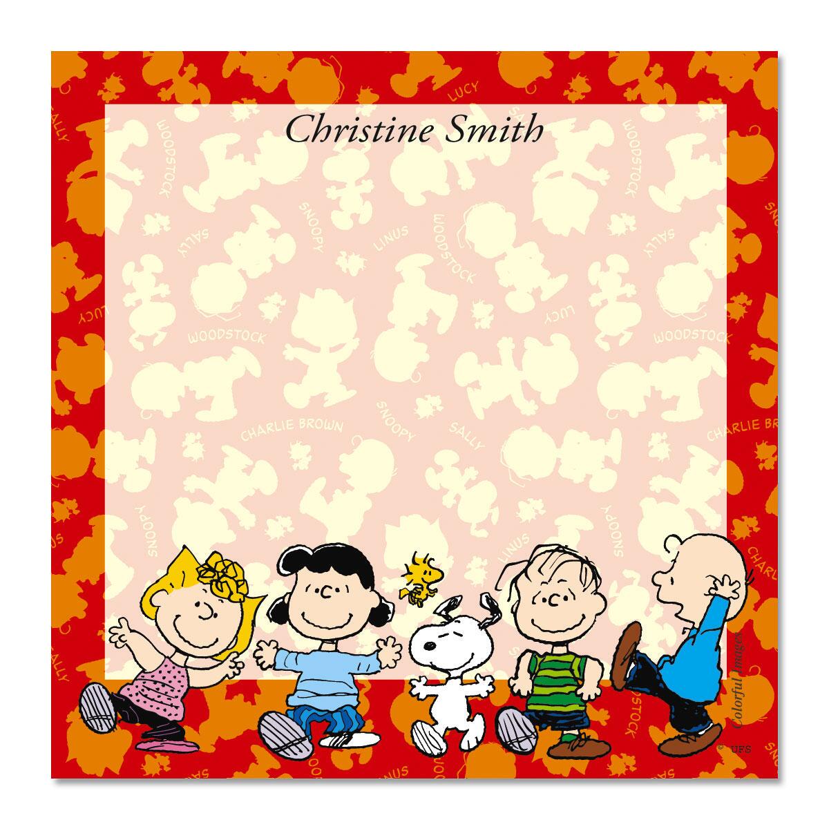 PEANUTS® Polka Personalized Note Sheets in a Cube Refill | Current Catalog