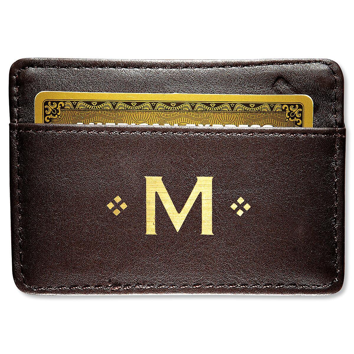 Personalized Brown Safe ID Card Sleeve | Current Catalog