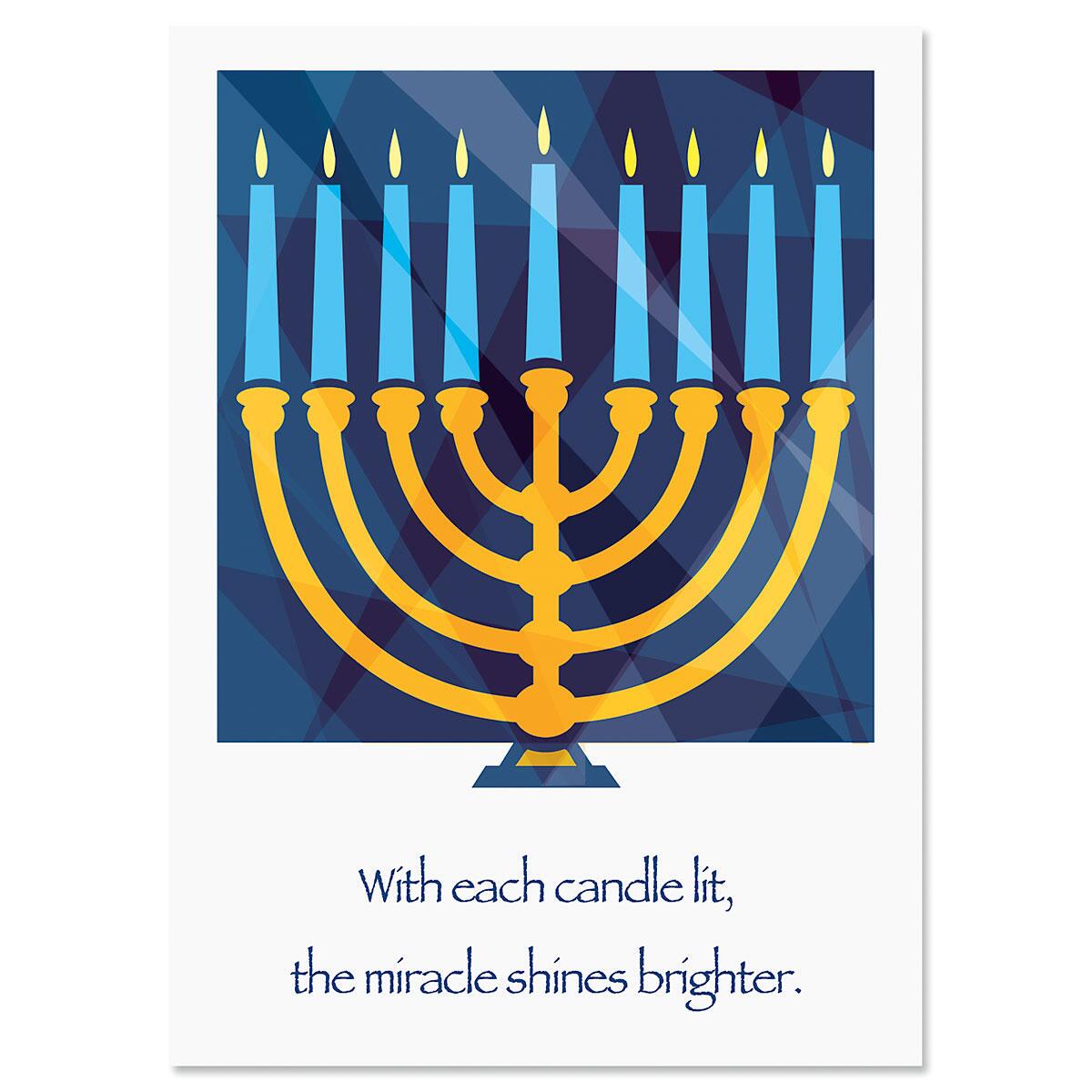 Personalized Hanukkah Menorah Card | Current Catalog