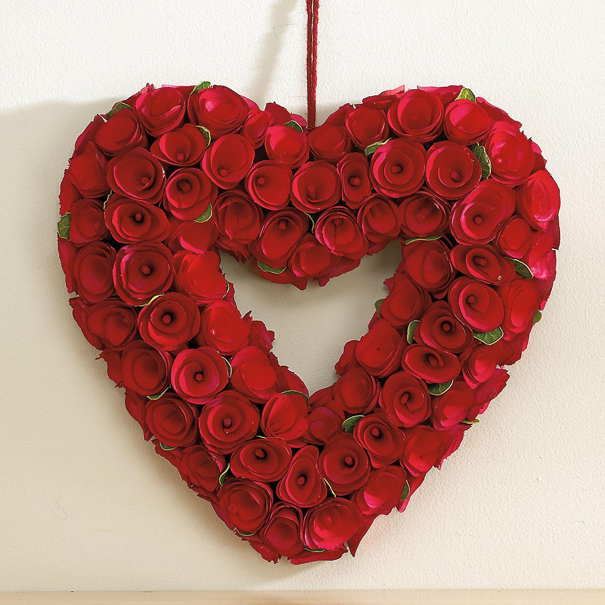 Red Rose Heart Wreath | Current Catalog