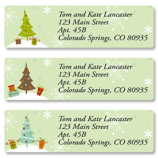Retro Trees Classic Address Labels | Current Catalog