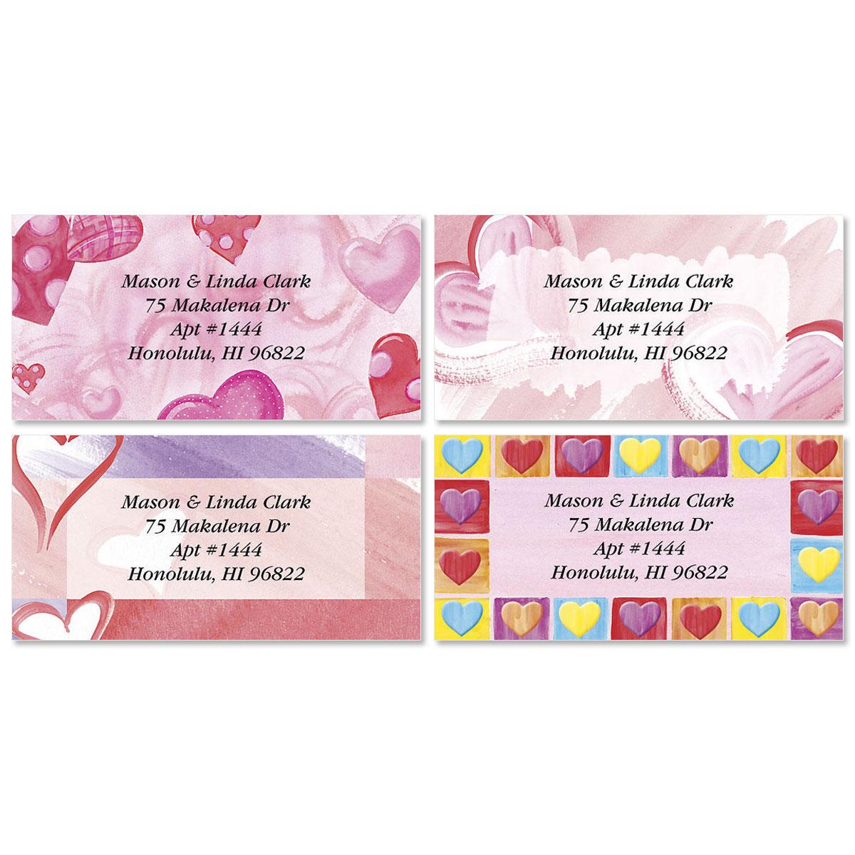 Romancing Hearts Border Address Labels | Current Catalog