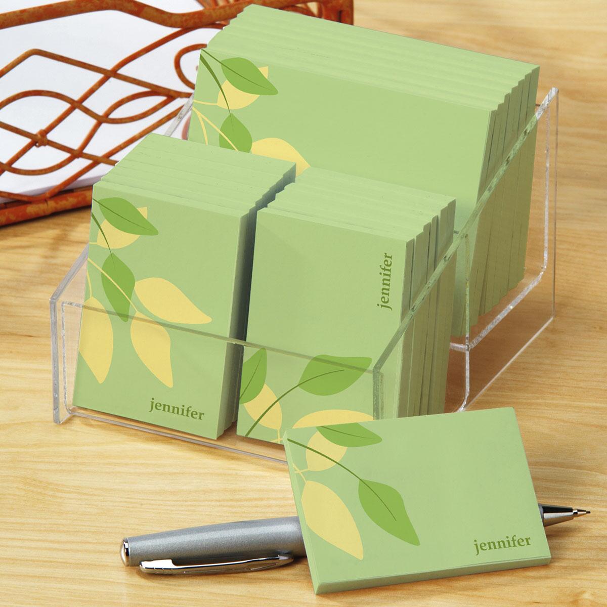 Green Sage Advice Personalized Post-it® Notes Set | Current Catalog