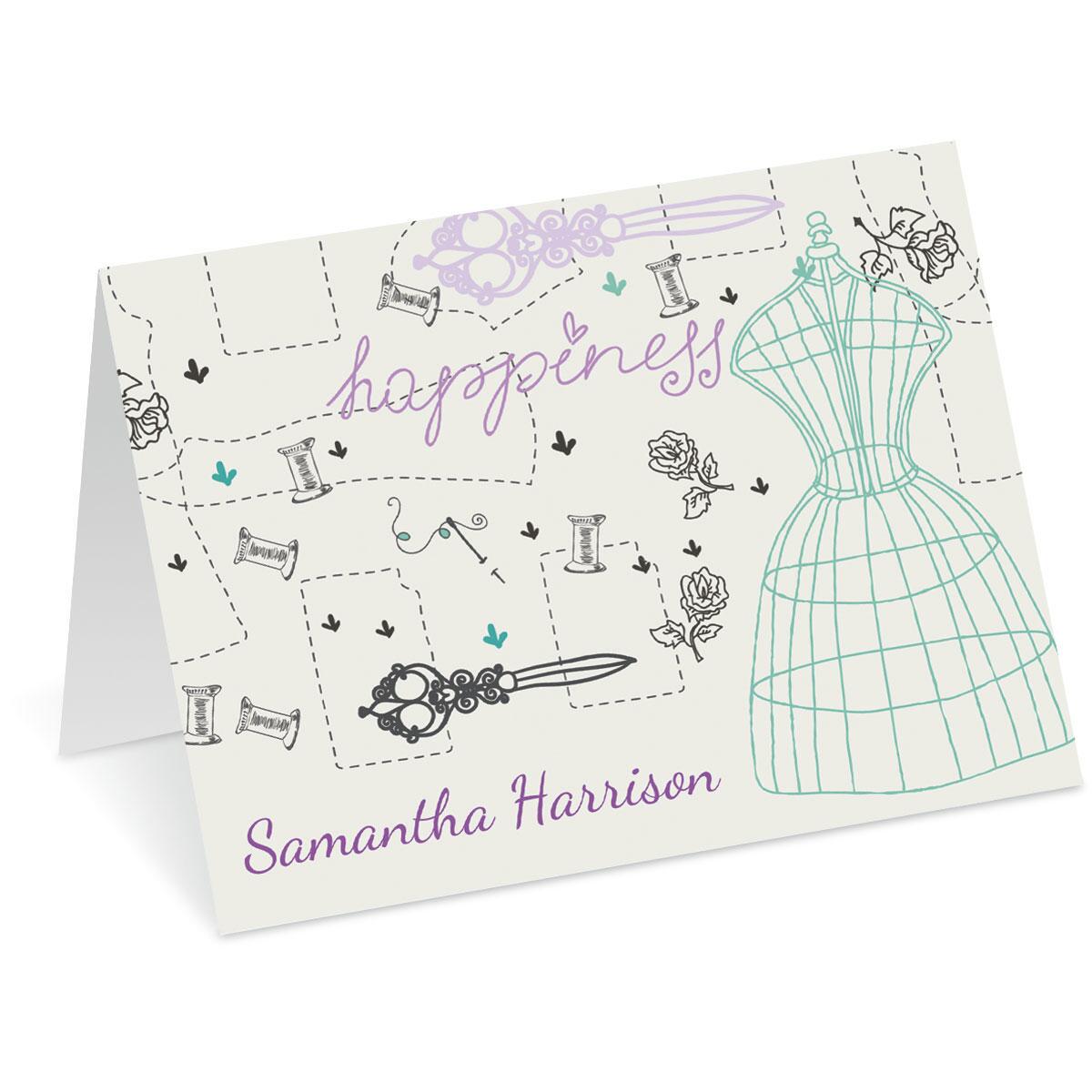 Sew Happy Personalized Note Cards | Current Catalog
