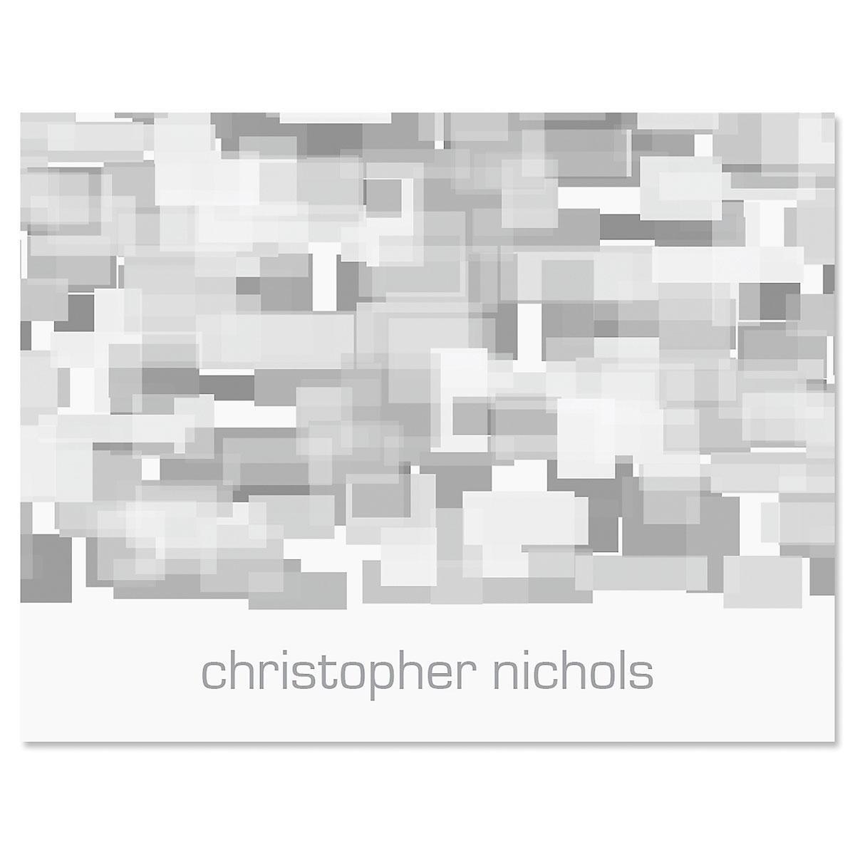 Shades of Grey Personalized Note Cards | Current Catalog