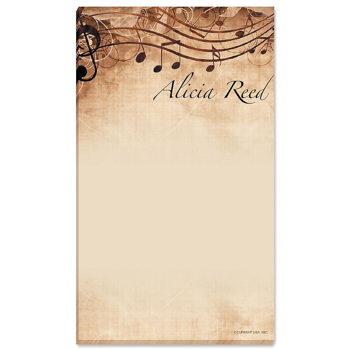 Sheet Music Personalized Notepads | Current Catalog