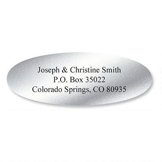 Silver Foil Oval Premier Label | Current Catalog