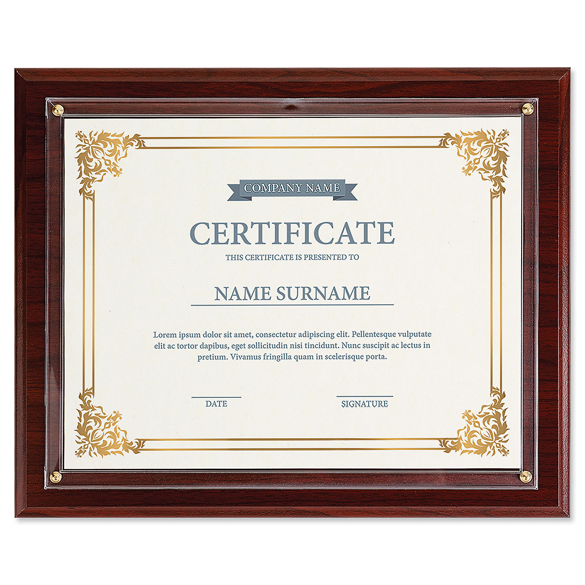 Dark Cherry Certificate Plaque | Current Catalog