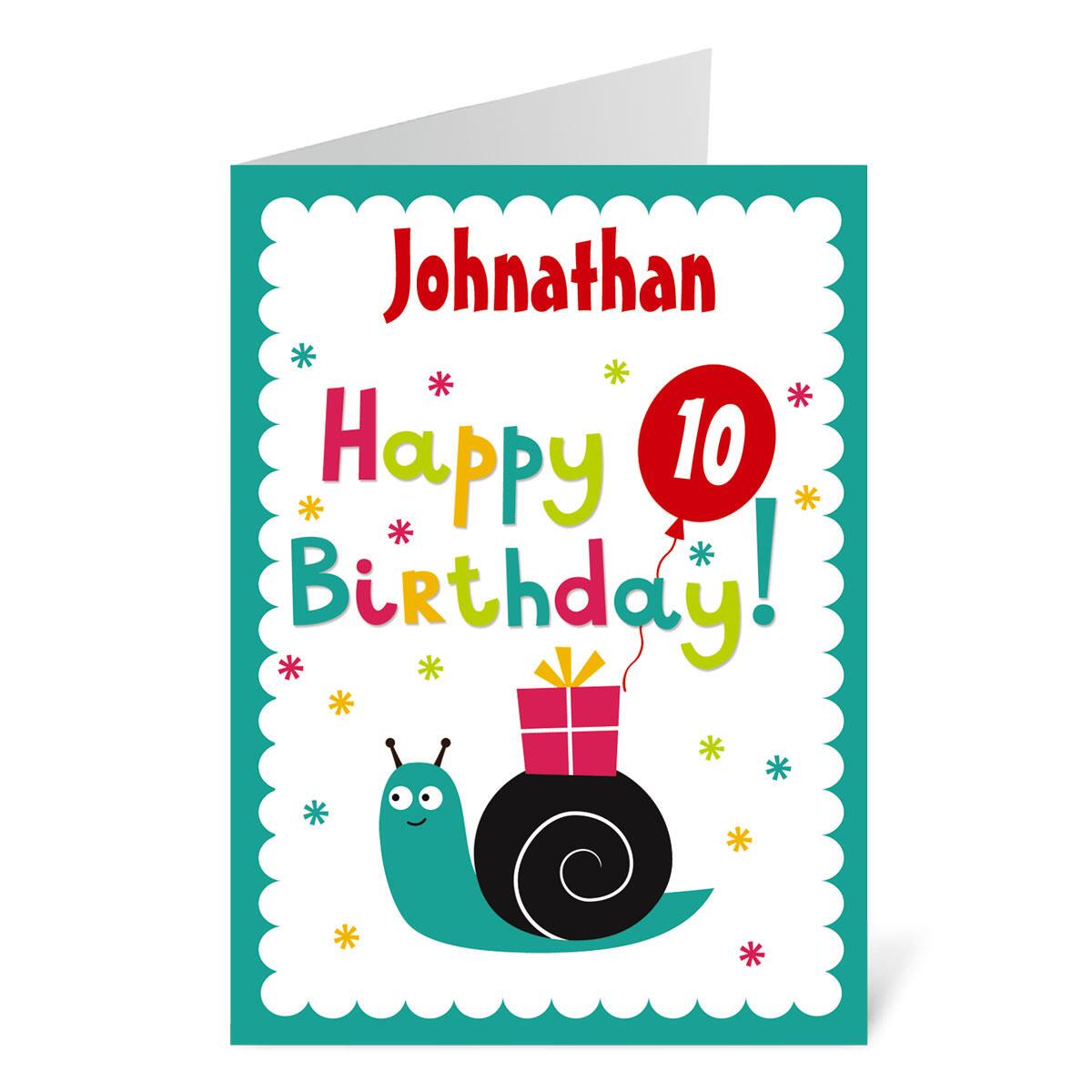 Snail Personalized Birthday Card | Current Catalog