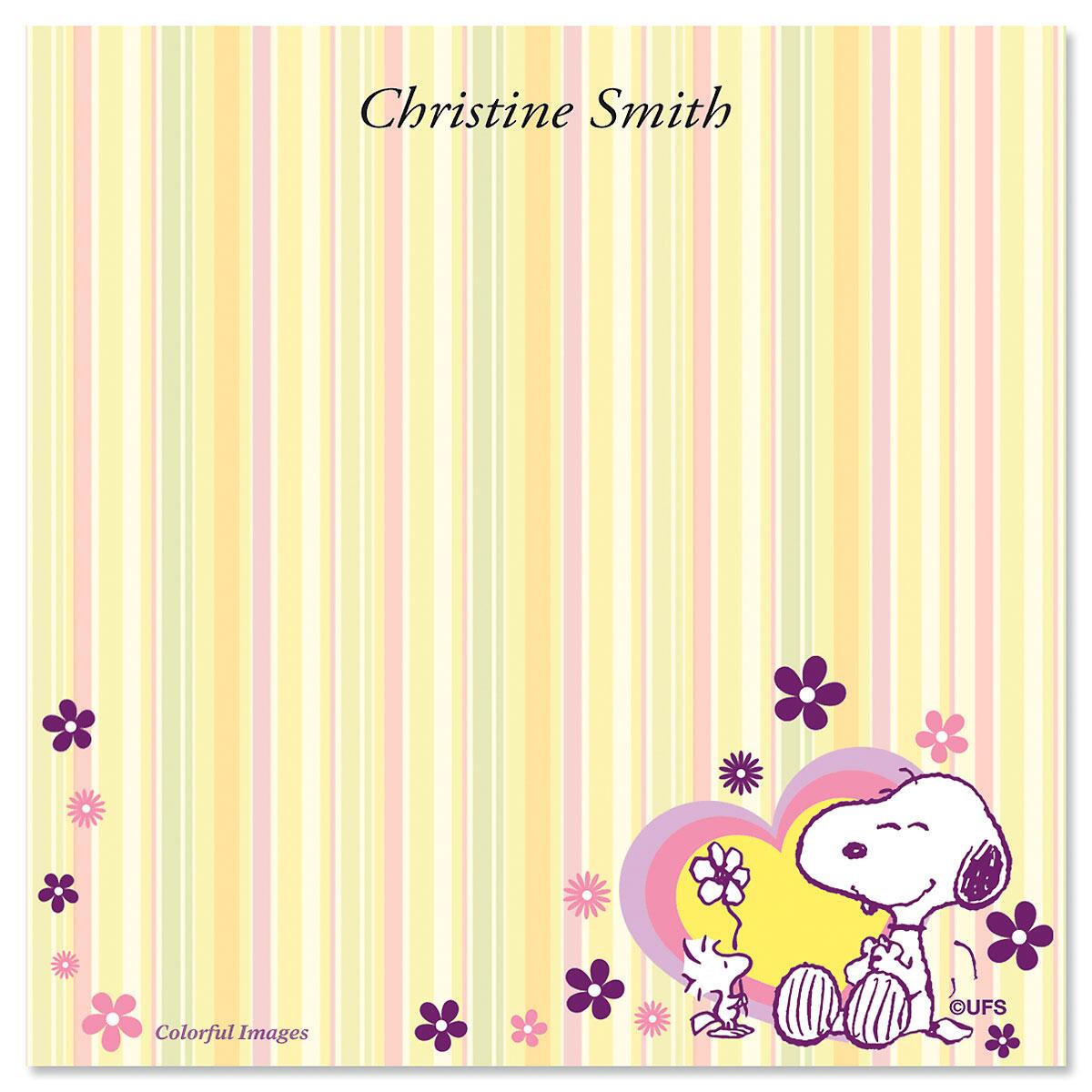 SNOOPY™ Personalized Note Sheets in a Cube Refill | Current Catalog