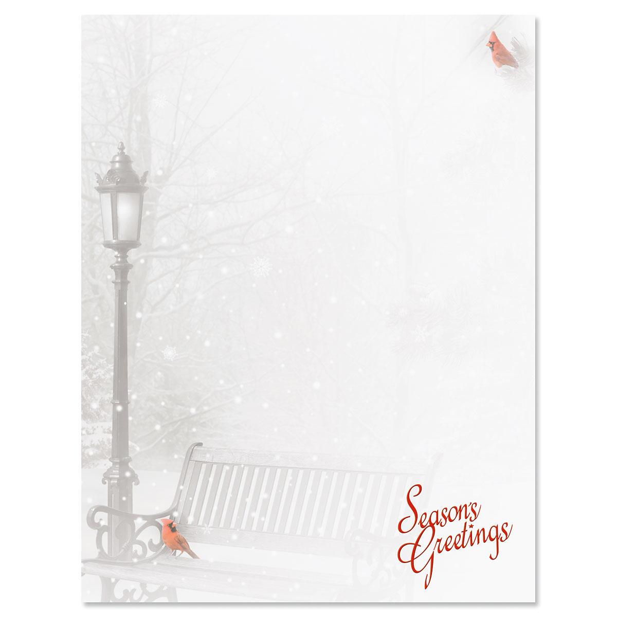 Snowfall Christmas Letter Papers | Current Catalog