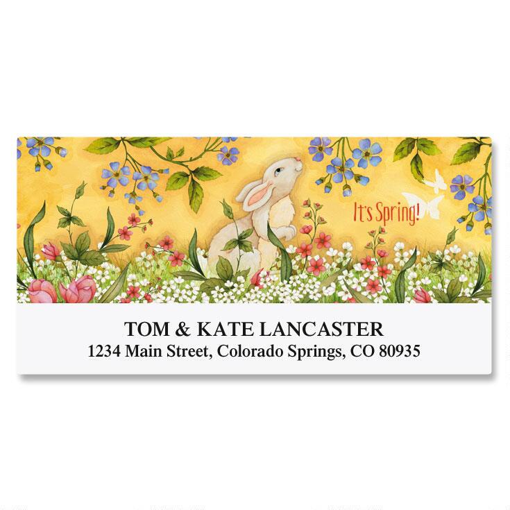 Spring Bunny Deluxe Return Address Labels | Current Catalog
